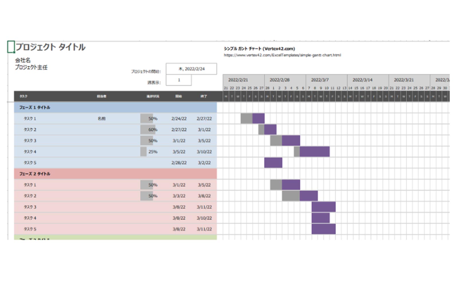 Excel（エクセル）でWBSを作成する方法を解説！ | ビズマジック